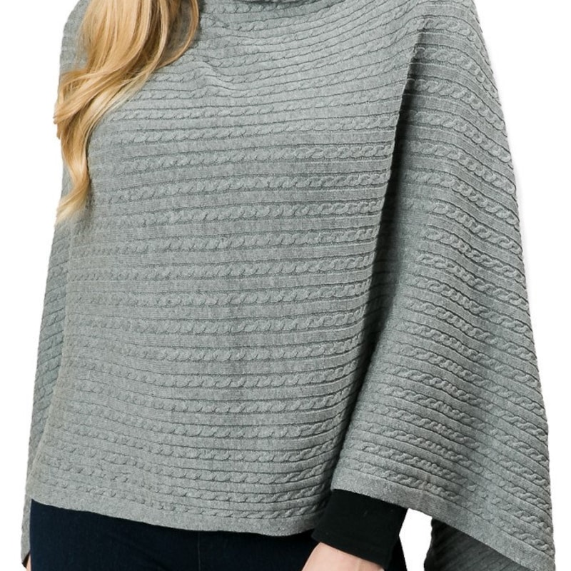 Cable Knit Poncho - Etsy