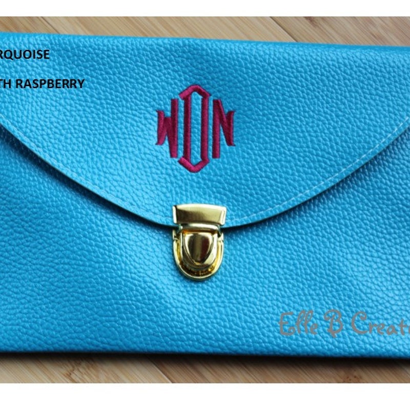 Monogram Clutch - Etsy