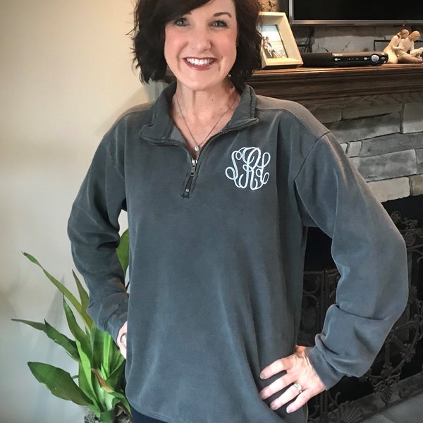 Monogrammed Quarter Zip - Etsy
