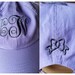 Monogrammed Ball Cap With Embroidered Bow on Back - Etsy