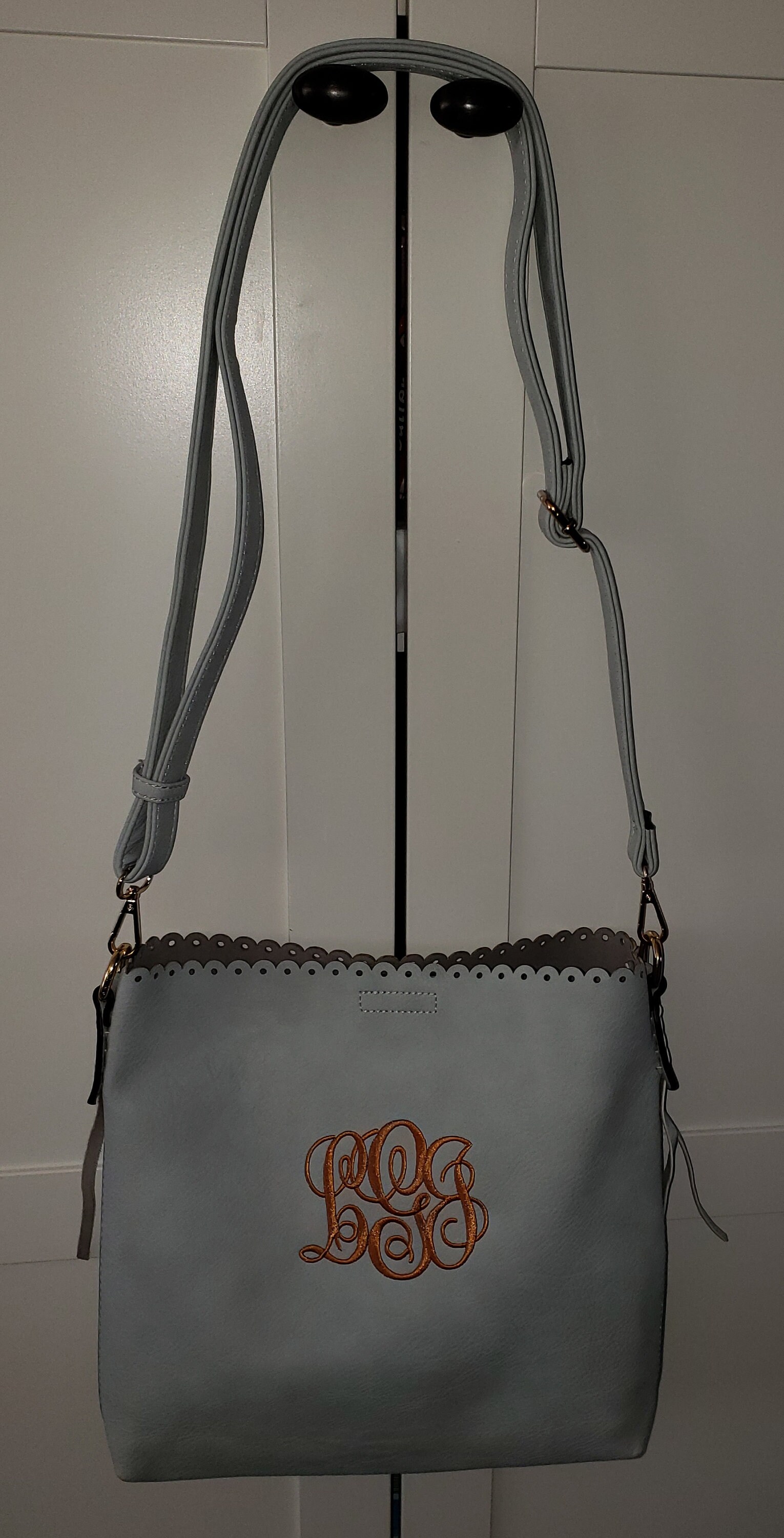 Monogrammed Eyelet HANDBAG / Crossbody/ Large Size Tote/ LAST - Etsy