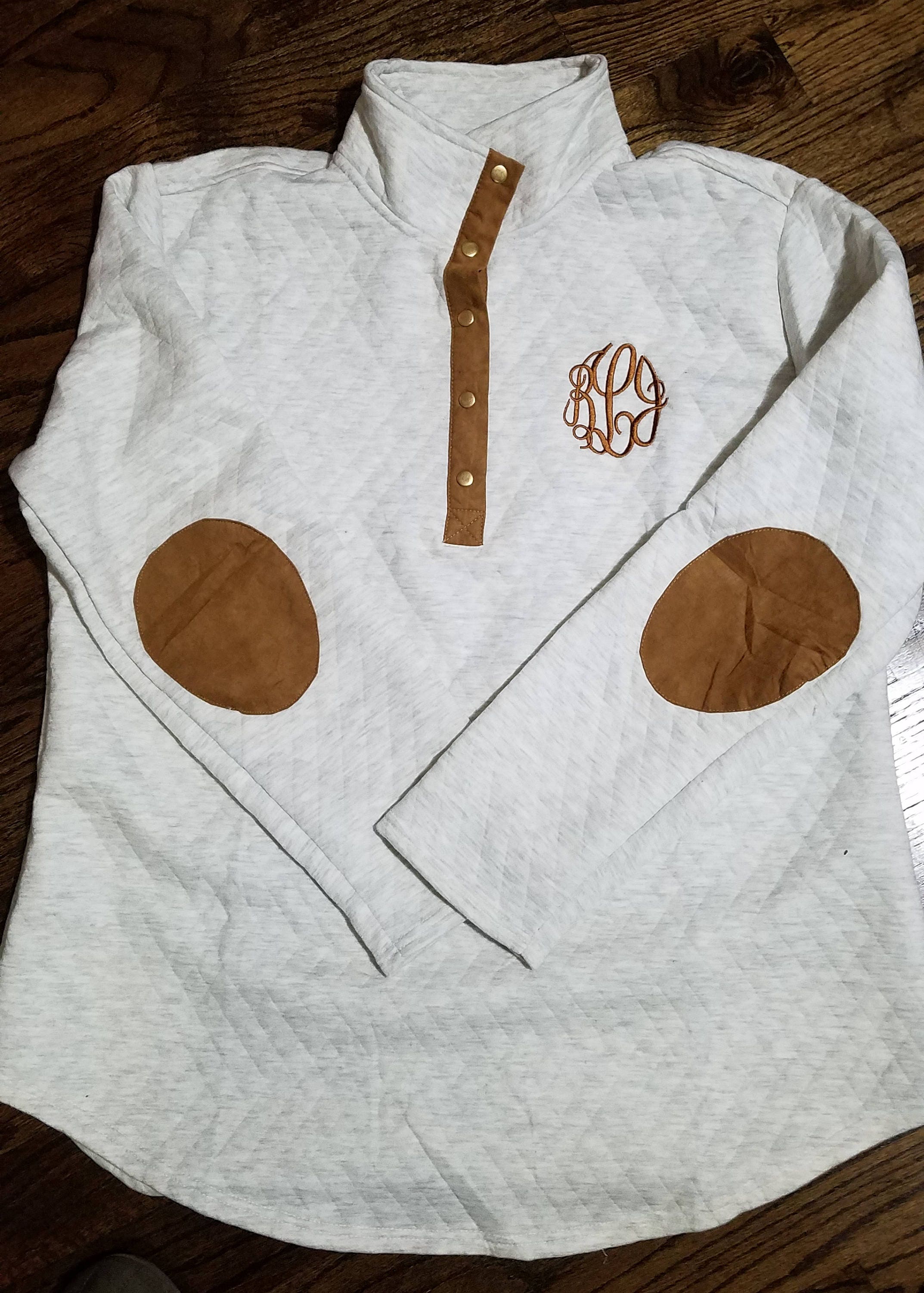 Monogrammed Elbow Patch Pullover/ Great Gift Idea/ NOW in THREE COLORS ...