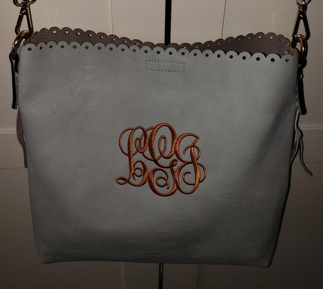 Monogrammed Eyelet HANDBAG / Crossbody/ Large Size Tote/ LAST ONE ...