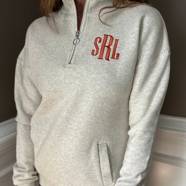 Monogrammed Half Zip - Etsy