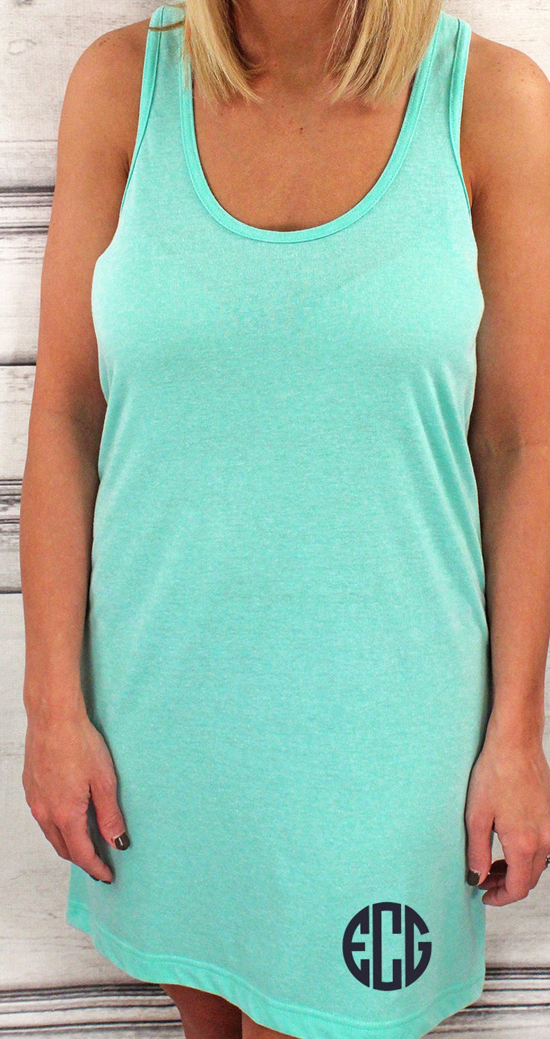 Racerback Tank DRESS / Monogrammed/bridesmaid Gift/ Beach - Etsy