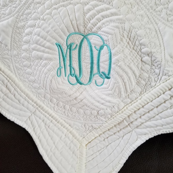 Monogrammed Quilt - Etsy