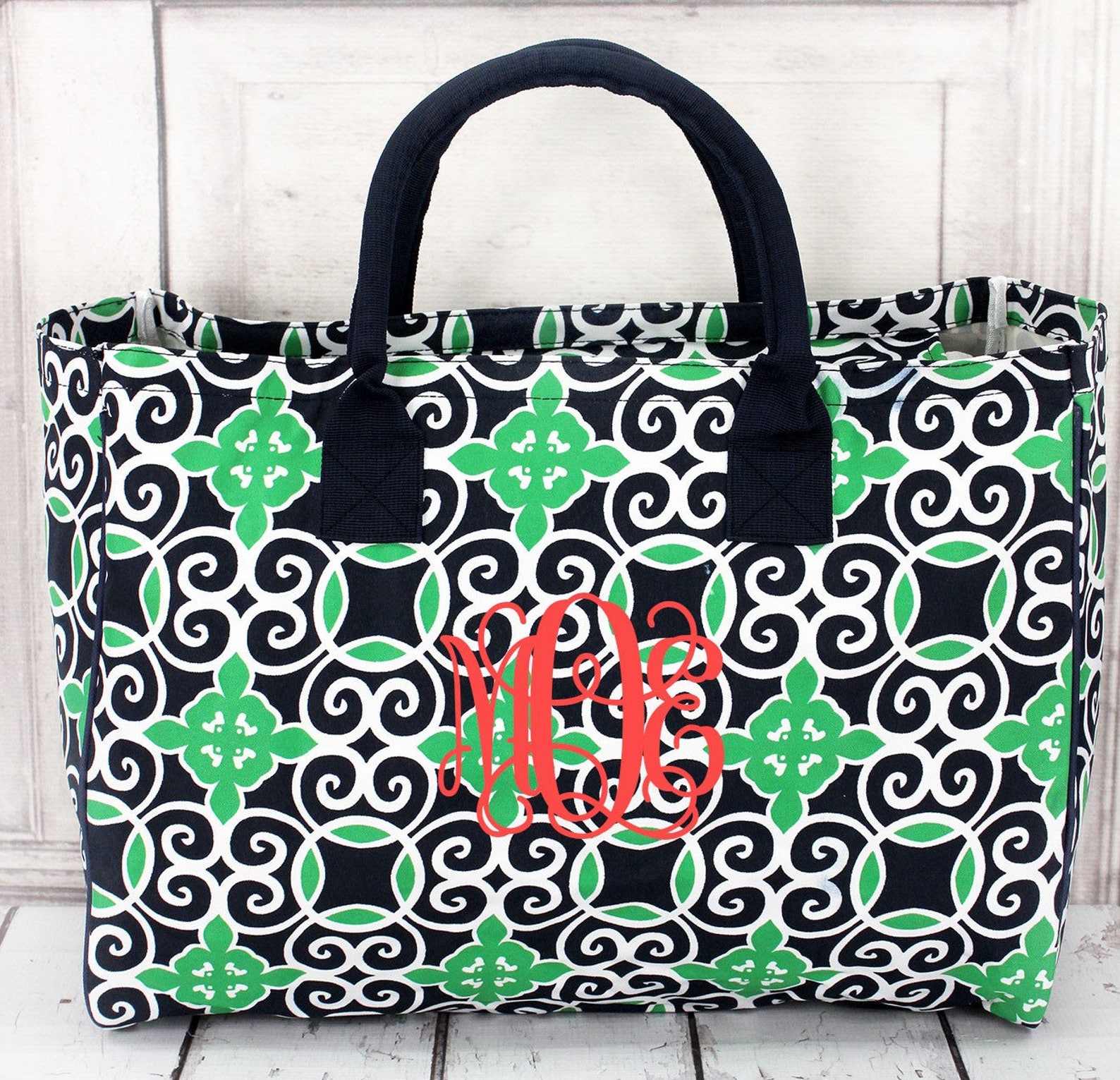 Large Monogrammed Tote/ BEACH BAG/ Gift Idea- - Etsy