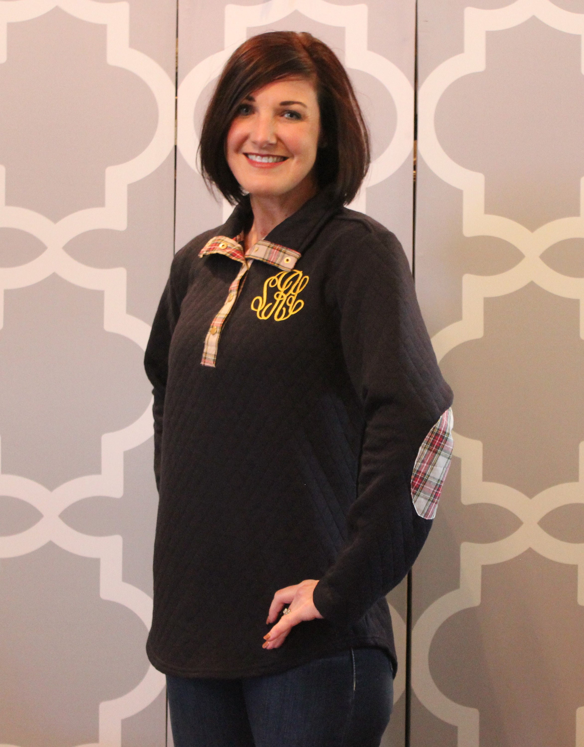 Monogrammed Elbow Patch Pullover/ Great Gift Idea/ NOW in THREE COLORS ...