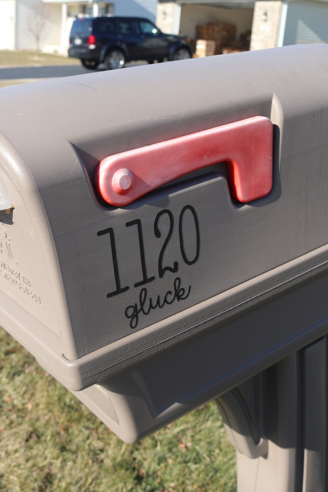 Custom Mail Box Address, Mailbox Number With Last Name/family Name - Etsy