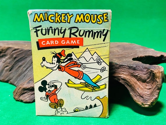Mickey Mouse Funny Rummy Card Game vintage 1950s Walt Disney - Etsy