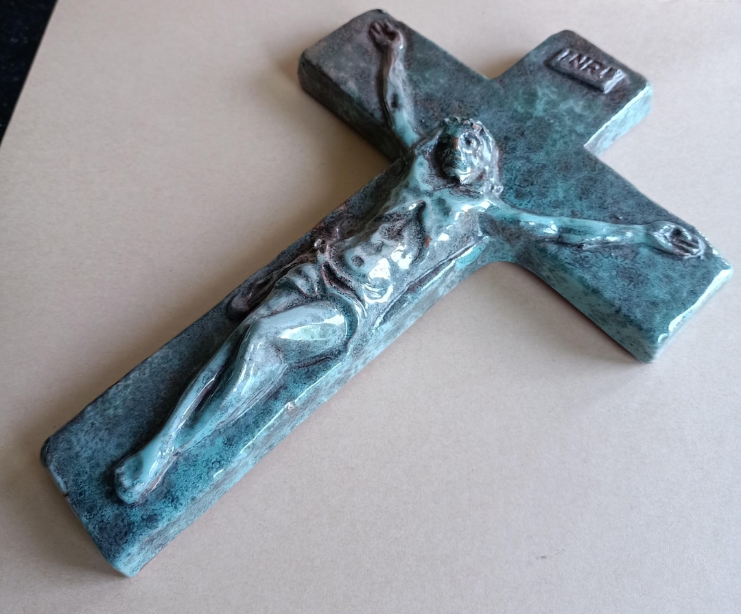 Nr 3 Very Special Vintage Cross / Crucifix With a Ceramic Corpus of ...