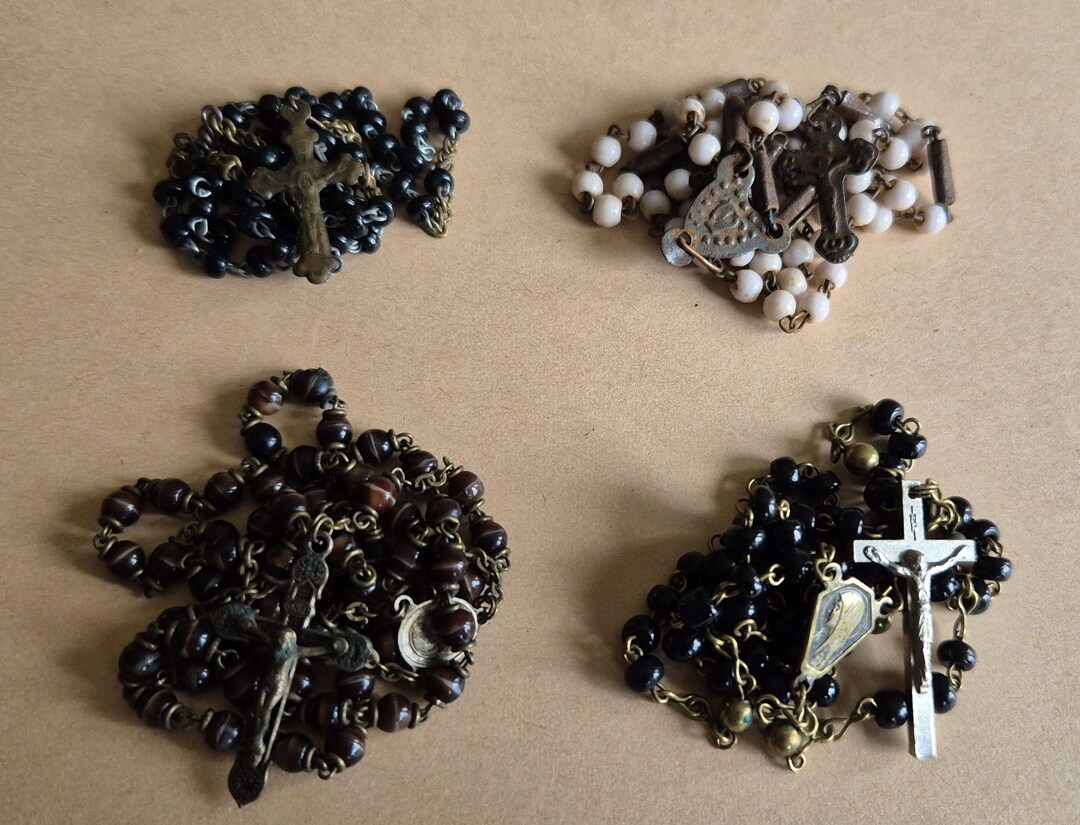 E80 Four Beautifull Very Rare Antique / Vintage Rosaries - Etsy