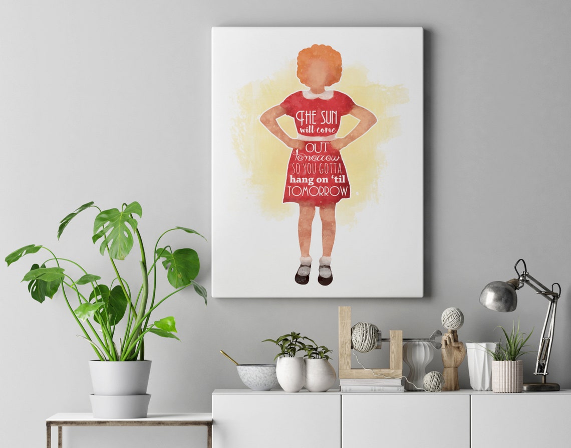 Canvas tomorrow Orphan Annie Print Wall Art - Etsy