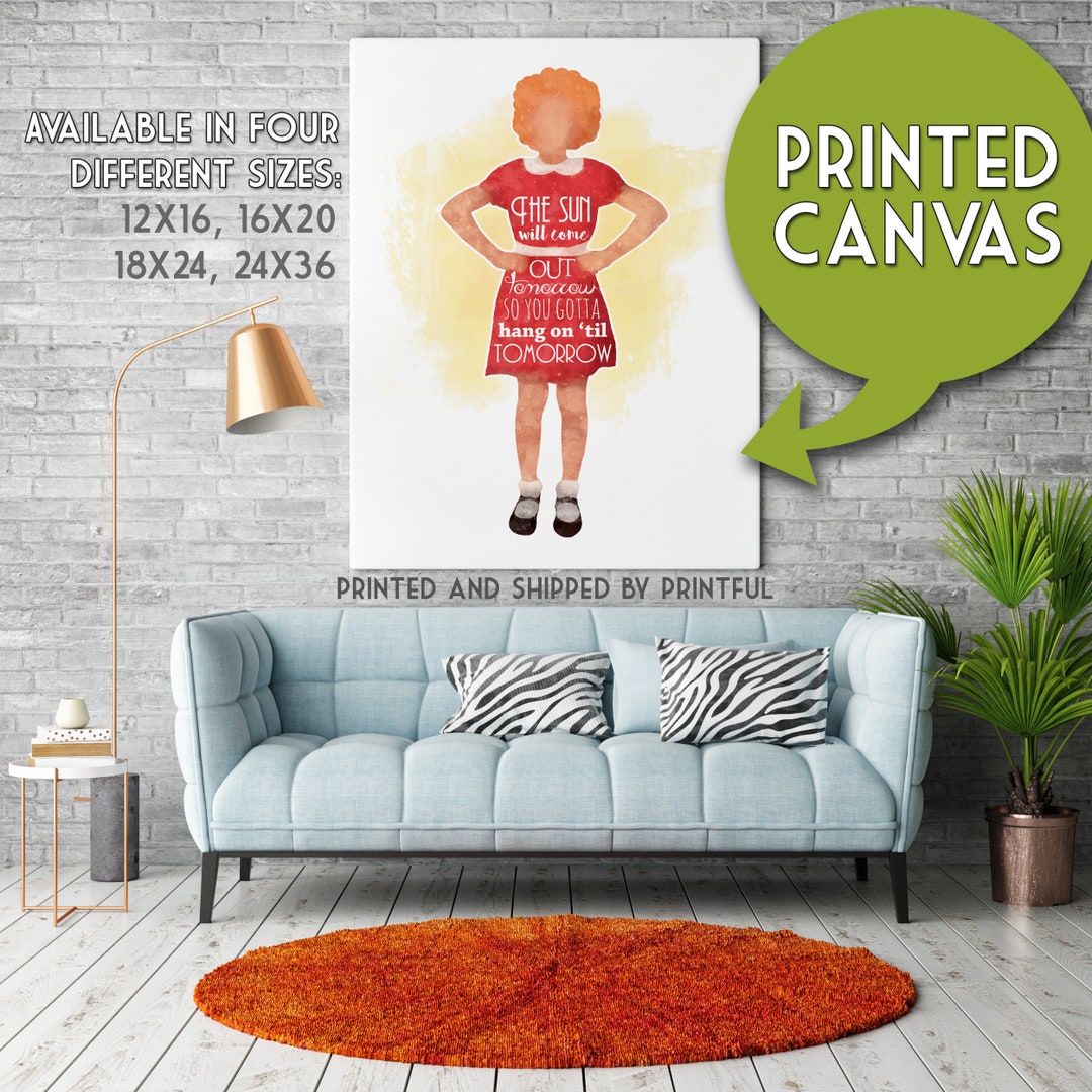 Canvas tomorrow Orphan Annie Print Wall Art Print / Musical Theater ...