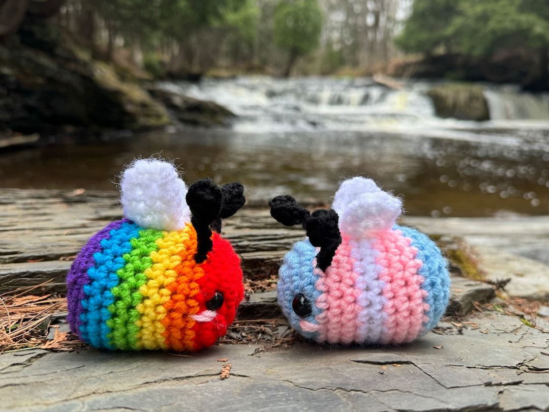 Custom Pride Flag Bee Amigurumi - 22 Flags Available - Bee Proud ...