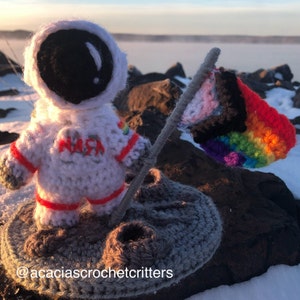 Crochet Pattern- One Small Step (astronaut on a Moon Base With Pride ...