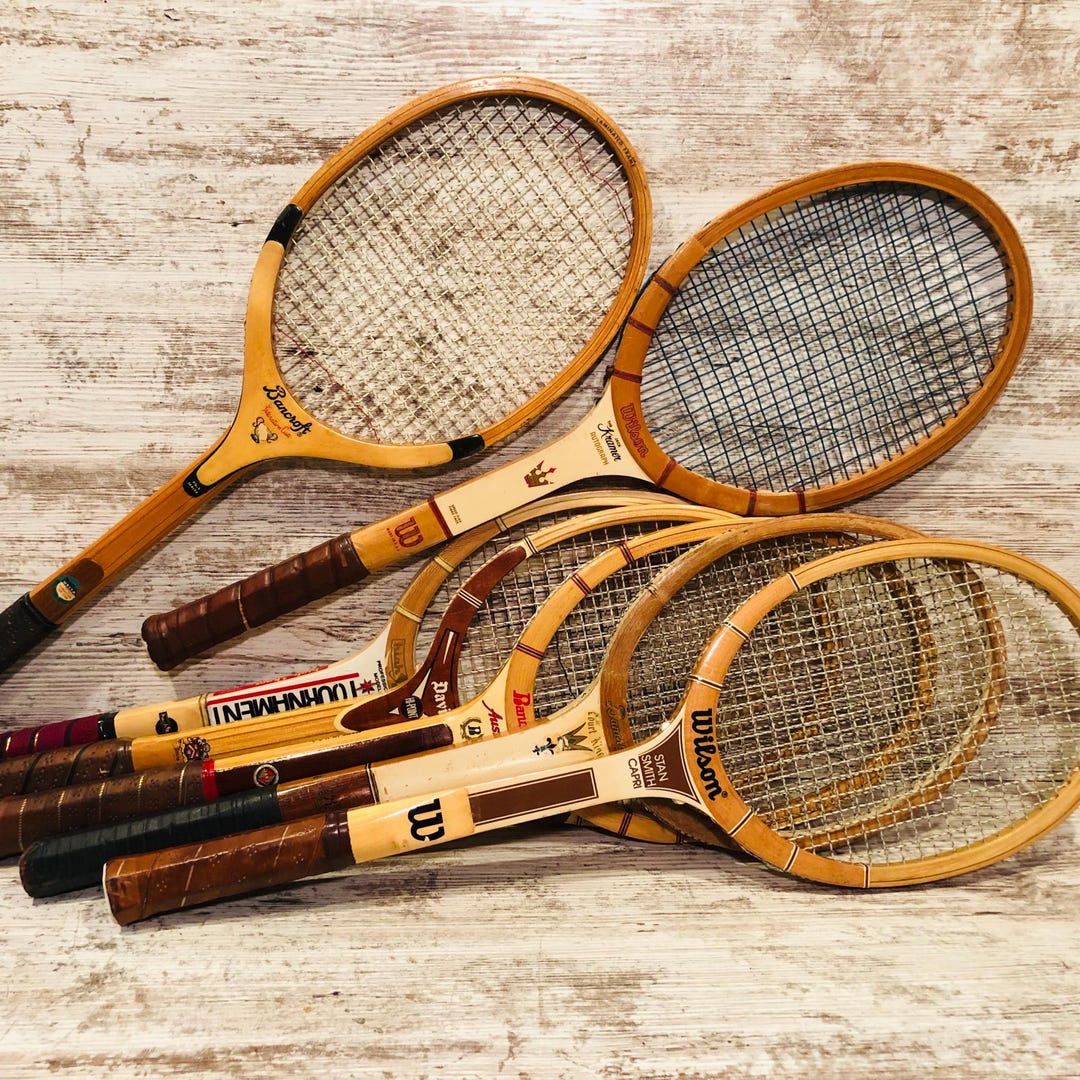 Wood Tennis Racquets Wilson Jack Kramer Bancroft Federation Cup Court ...