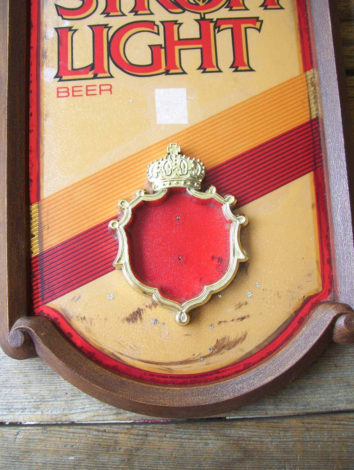 Stroh Light Beer Sign Pabst Brewery Bar Decor Advertising Sign - Etsy