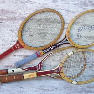 Wood Tennis Rackets Wright and Ditson Trophy Spalding World ...