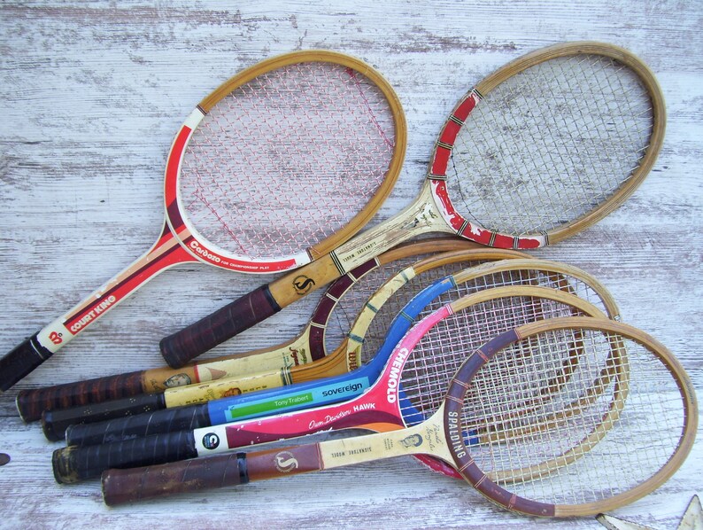Wood Tennis Rackets Wilson Pancho Gonzales Don Budge Cardozo - Etsy