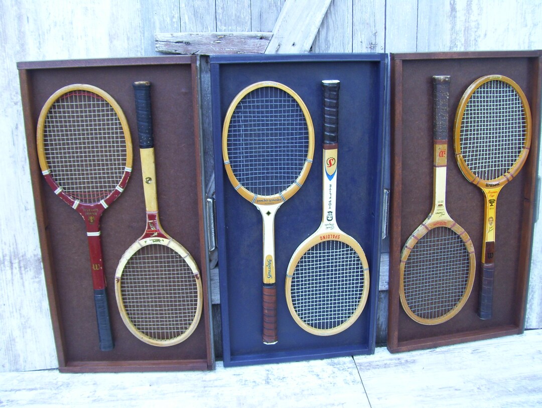 Wood Tennis Rackets Wilson Jack Kramer Cup Spalding Pancho Gonzales ...