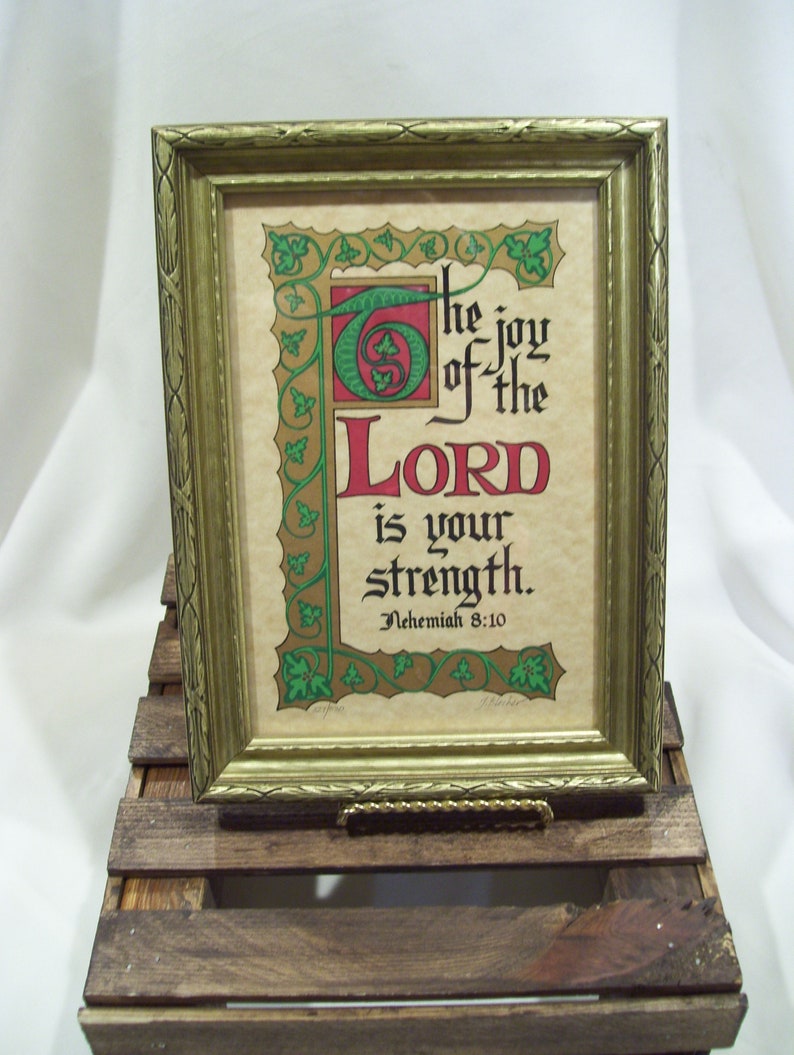 Jonathan Blocher Religious Scripture Nehemiah 8:10 OR Twenty - Etsy