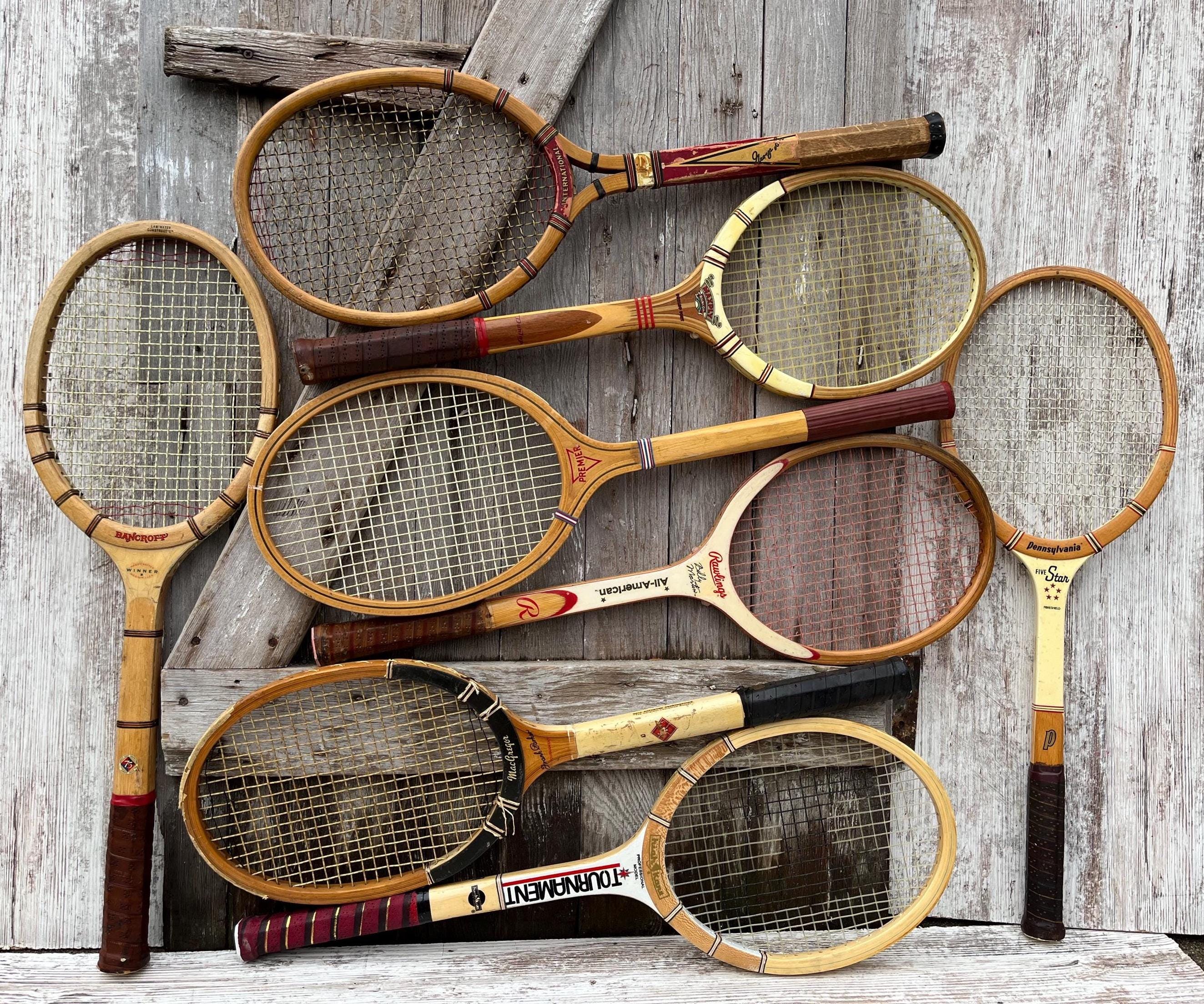 Wood Tennis Rackets Wilson Macgregor Frank Parker George Lott Fred ...