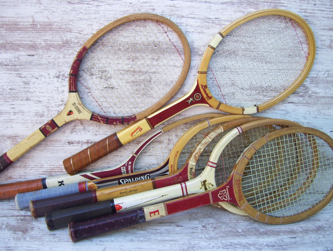 Wood Tennis Rackets Wright and Ditson Trophy Spalding World ...