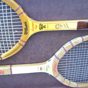 Wood Tennis Rackets Wilson Jack Kramer Cup Spalding Pancho Gonzales ...