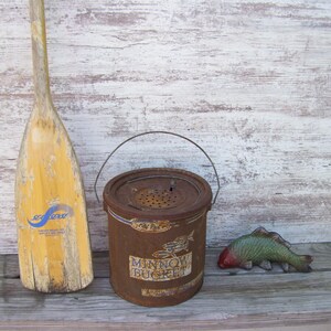 Old Pal Bait Bucket Minnow Fishing Floating Bucket Woodstream Lake ...