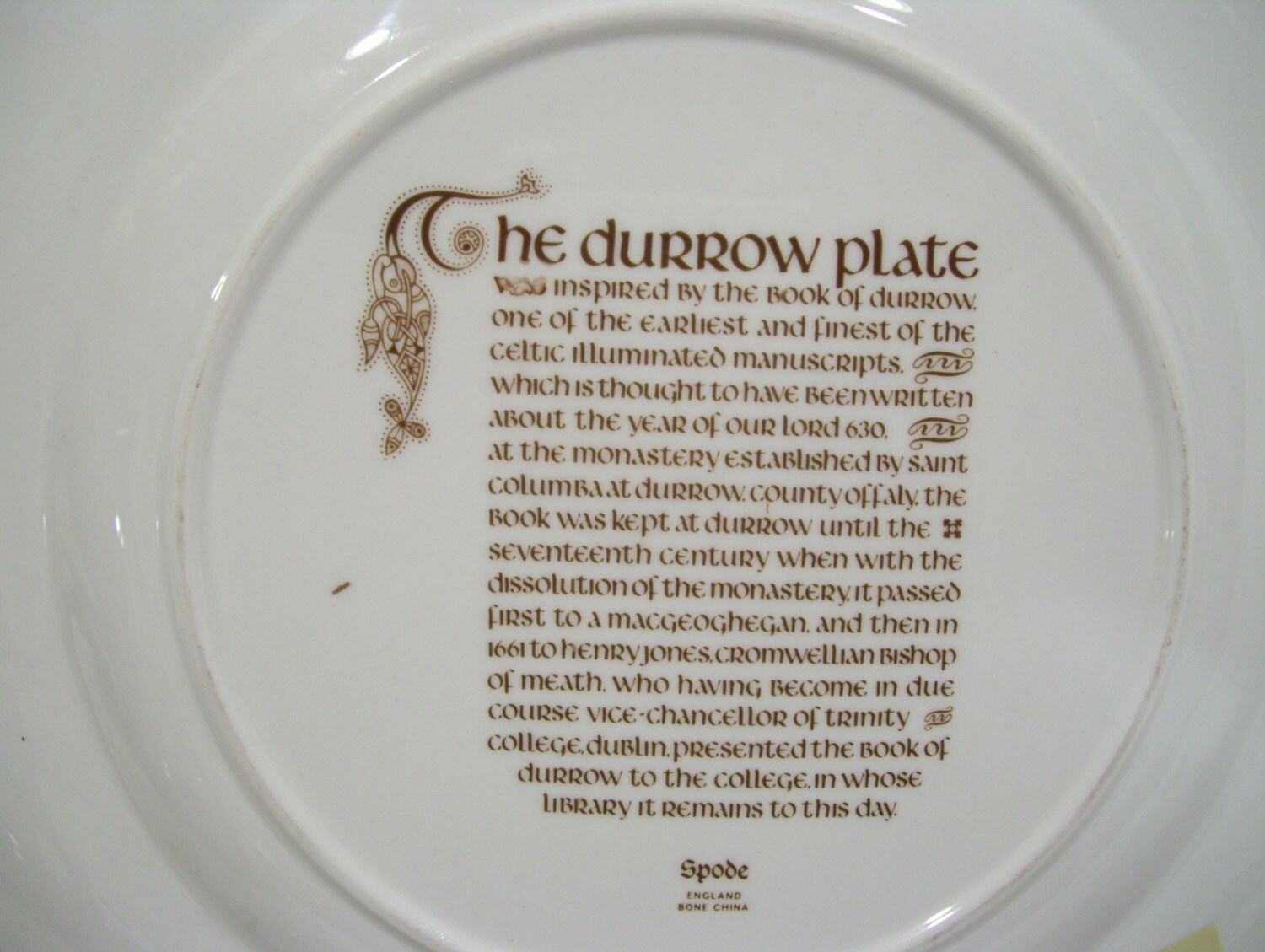 RARE Spode the Durrow Plate Matthew Mark Luke and John Celtic - Etsy