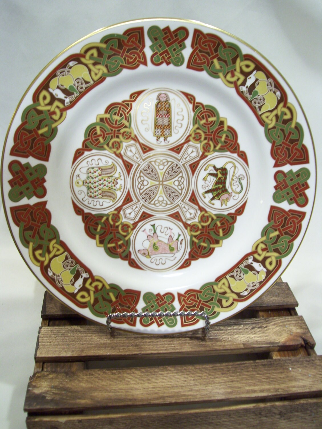 RARE Spode The Durrow Plate Matthew Mark Luke and John Celtic | Etsy