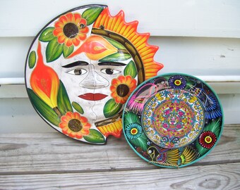 Mexican Pottery Sun Face - Etsy