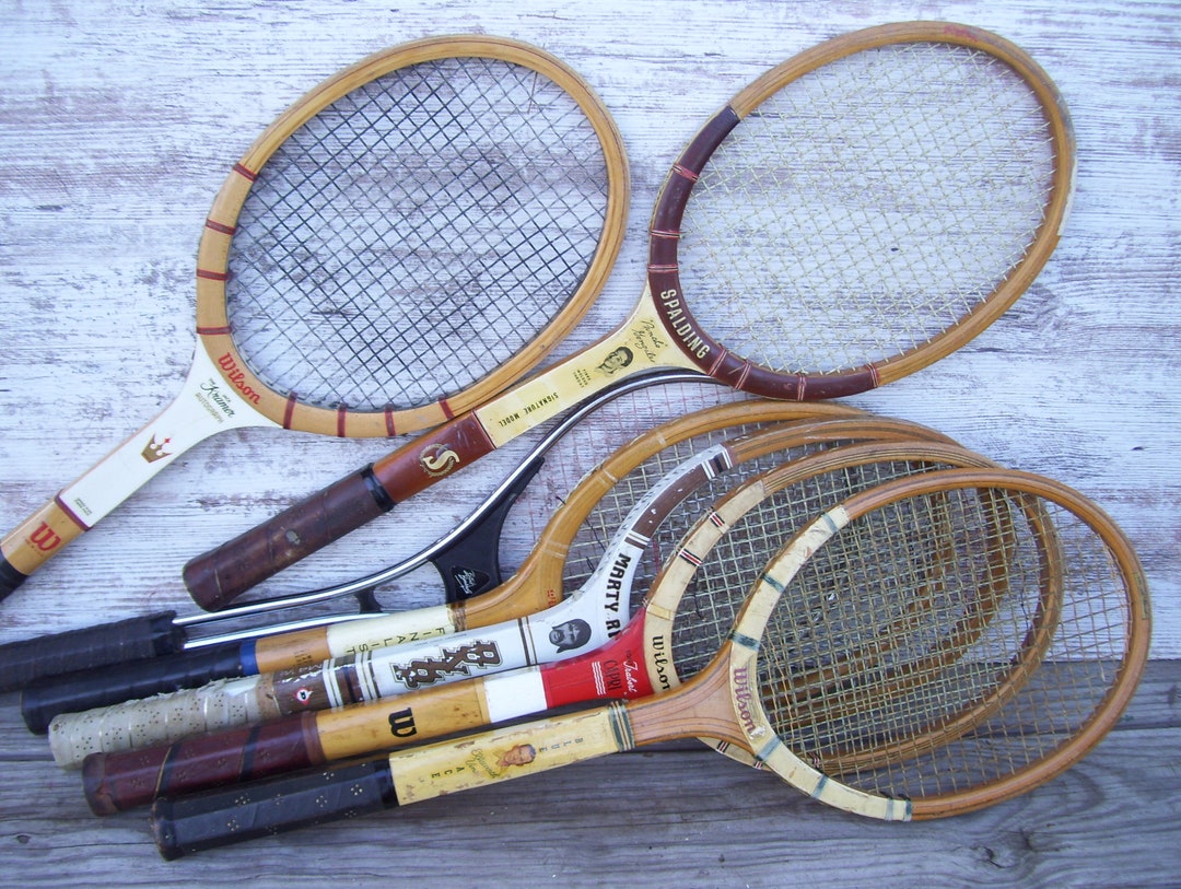 Wood Tennis Rackets Wilson Pancho Gonzales Don Budge Dunlop Marty ...