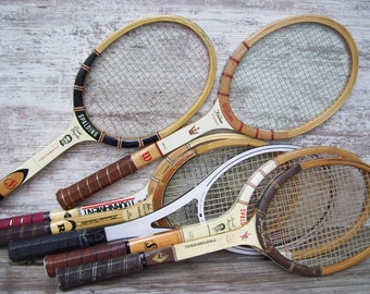 Vintage Wood Tennis Racquets, Slazenger, Davis, Wilson, TAD, Spalding ...