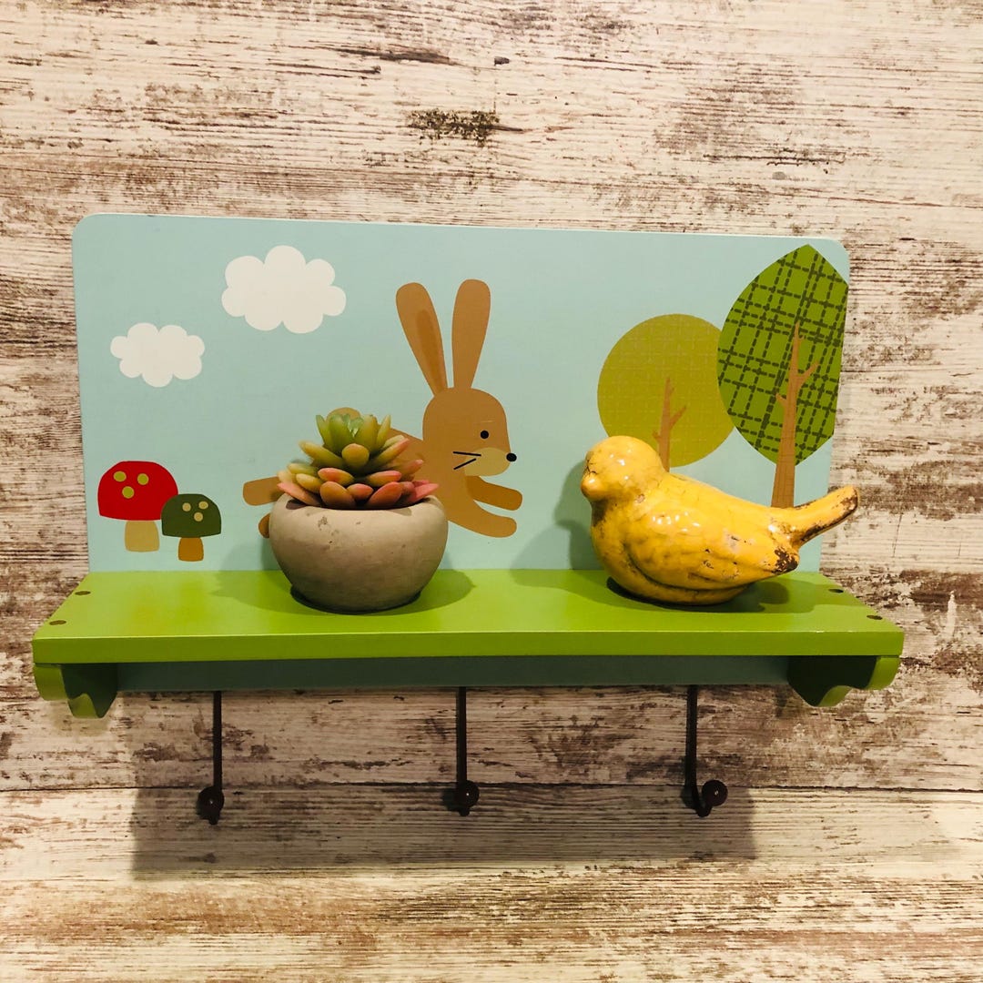 Wood Rabbit Shelf Bunny Childrens Room Nursery Lambs and Ivy Baby ...
