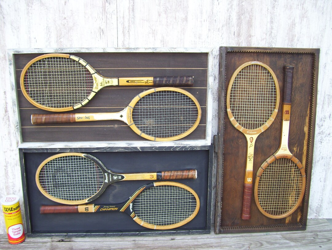 Wood Tennis Rackets Wilson Jimmy Connors Bancroft Bjorn Borg Spalding ...