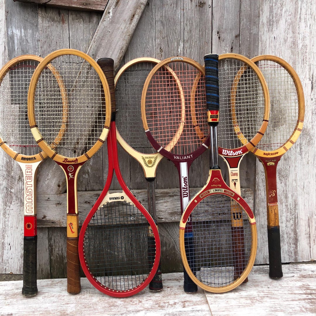 Wood Tennis Rackets Wilson Valiant Bancroft Regent Yamaha Macgregor ...