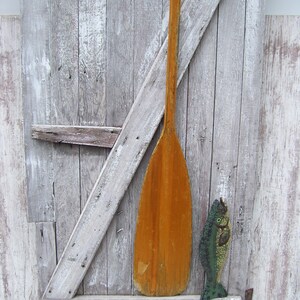 Vintage Wooden Canoe Paddle Feather Brand Wedge Insert Beaver Paddles ...