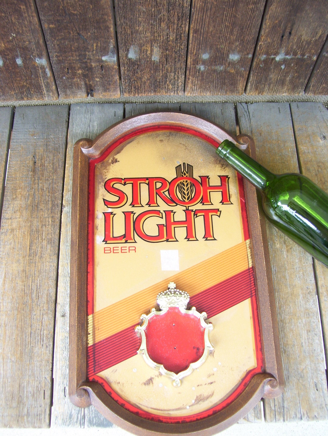 Stroh Light Beer Sign Pabst Brewery Bar Decor Advertising Sign - Etsy