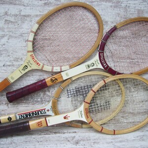 Wood Tennis Racket Wilson Jack Kramer Pancho Gonzales Spalding Head ...