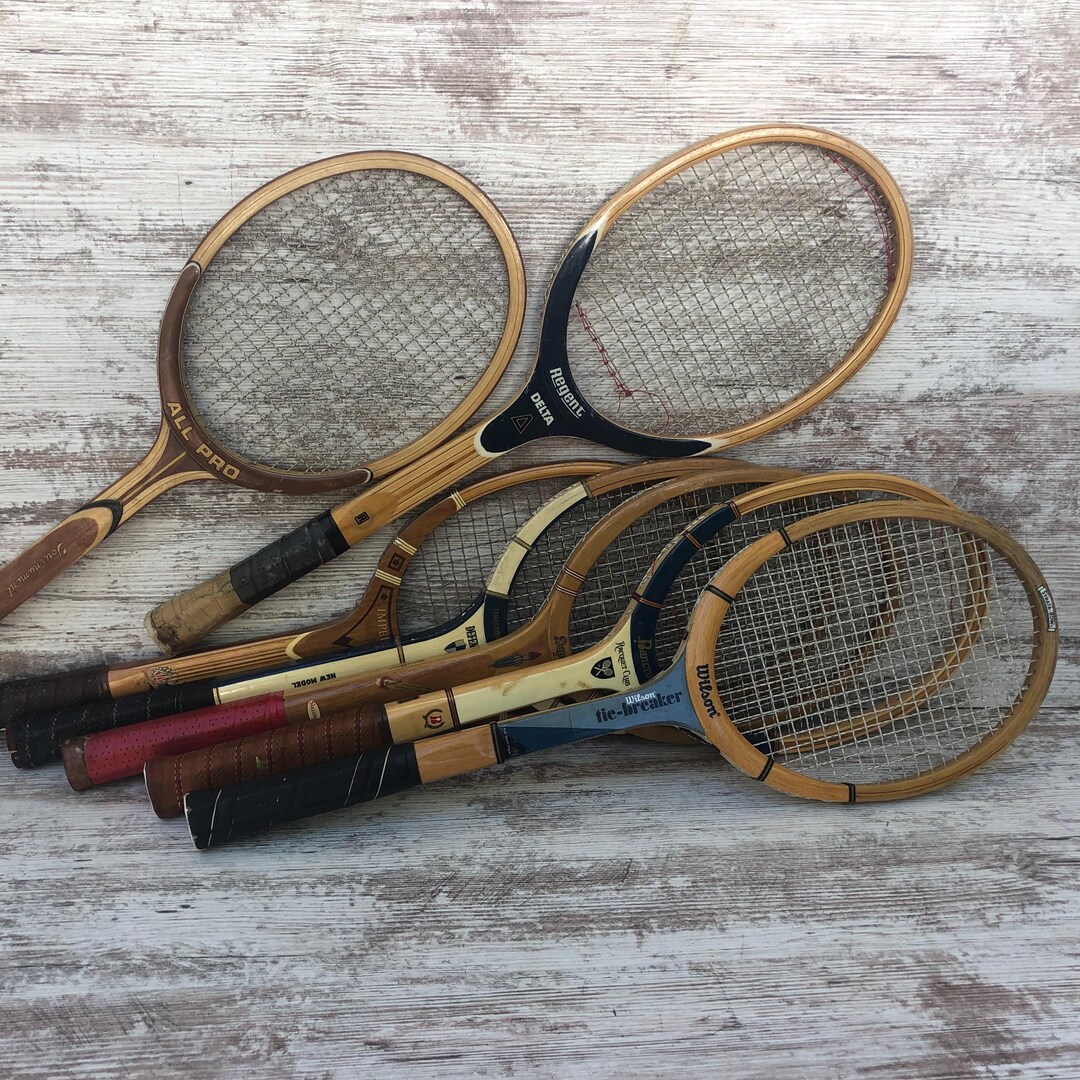 Wood Tennis Rackets Wilson Tie Breaker Slazenger Super Davis TAD ...