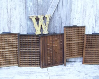 Hamilton Printers Drawer Letterpress Tray Wood Sections Display ...