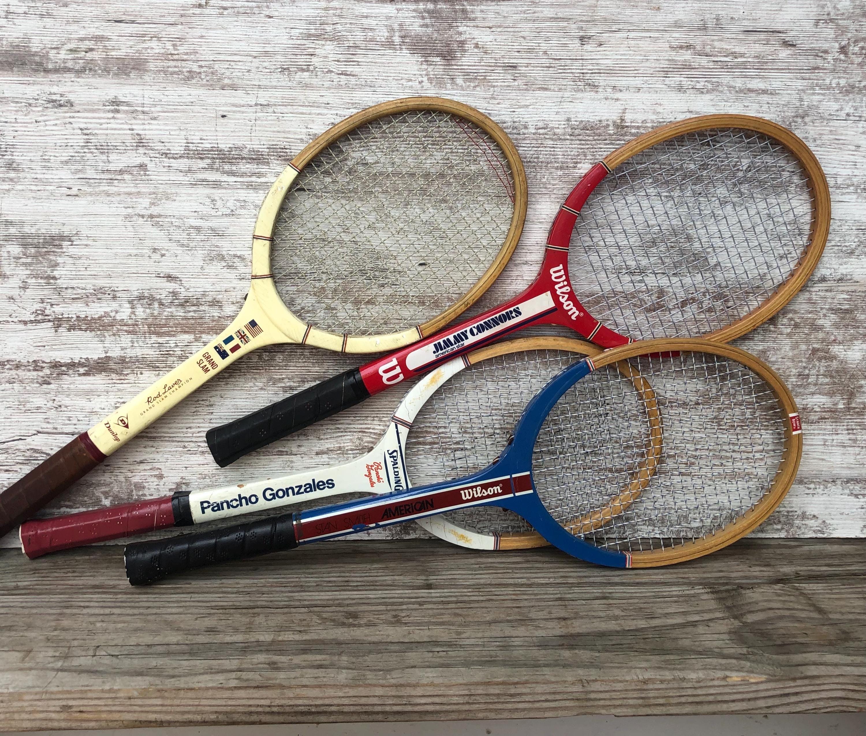 Wood Tennis Racket Wilson Jack Kramer Pancho Gonzales Spalding Head ...
