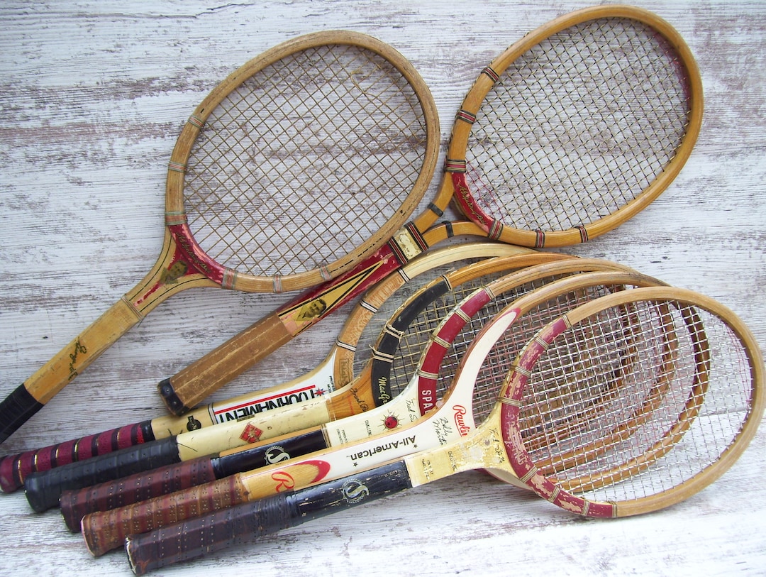 Wood Tennis Rackets Wilson Macgregor Frank Parker George Lott Fred ...
