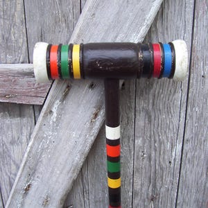 Vintage Wood Croquet Mallet Cosplay Heathers Sportcraft South Bend Lawn ...