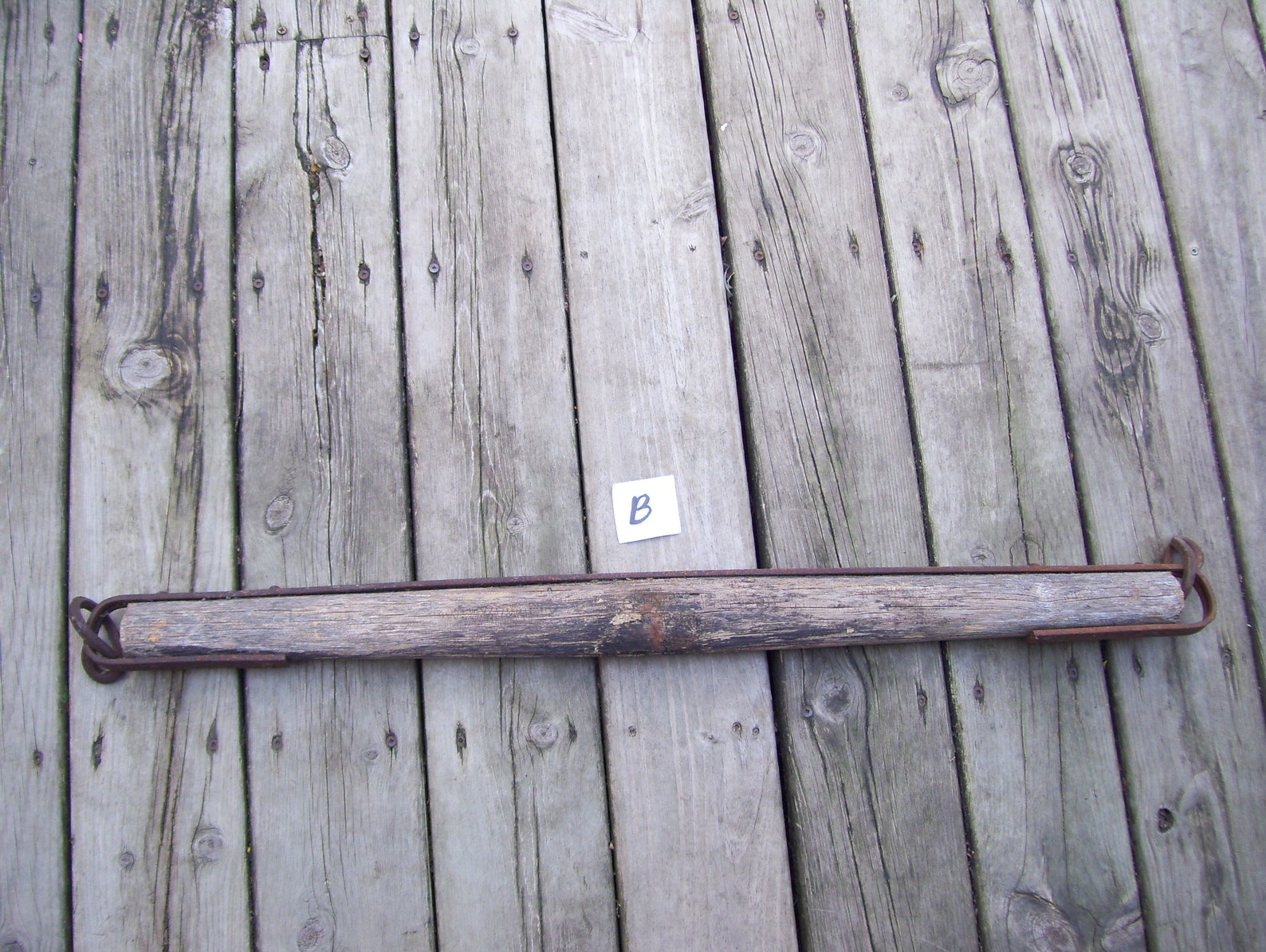 Wood Oxen Yoke Farmhouse Primitive Wood Iron Singletree Whiffletree ...