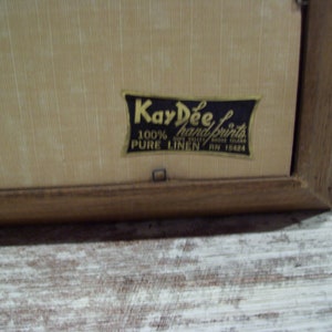 Warren Boucher Covered Bridge Art Linen Artist Signed Kay Dee Hand ...