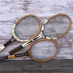Wood Tennis Rackets Wilson Jimmy Connors Cliff Richey Spalding Fred ...