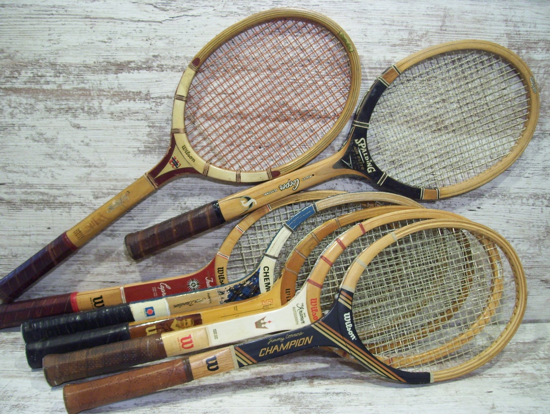 Wood Tennis Rackets Wilson Jack Kramer Ellsworth Vines Tony Trabert ...